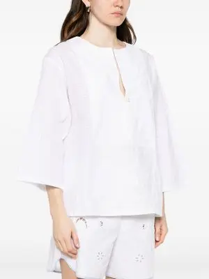 RELAX RE LUX Cotton Shirt With 3/4 Sleeves