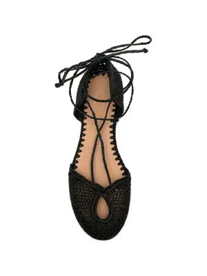 ODISSI Lima Raffia Espadrilles - Nero