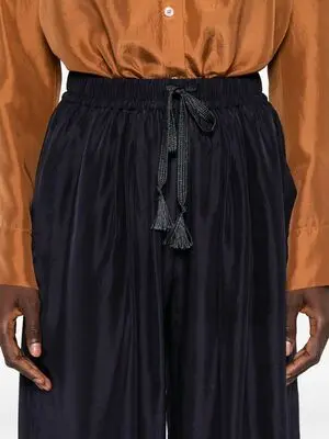 FORTE_FORTE Silk Wide Leg Trousers - Blu