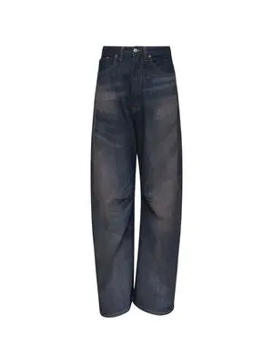 MAISON MARGIELA Wide Leg Denim Jeans - Blu