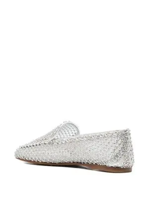 FORTE_FORTE Crystal Embellished Mesh Loafers