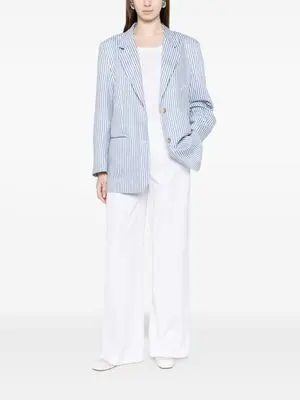 VIA MASINI 80 Cotton Wide Leg Trousers