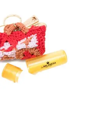 LA MILANESA Borsetta Charm" Crochet Bag Charm With Gold Tone Clasp