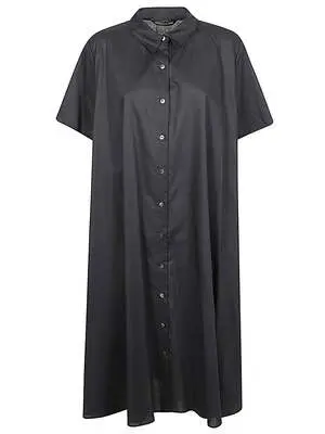 MIZUIRO Mizuiroind Cotton Chemisier Dress With Half Sleeves