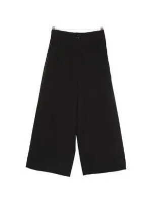 Soh Linen Blend Wide Leg Trousers - Nero