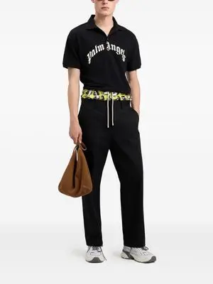 Palm Angels Logo Cotton Polo Shirt