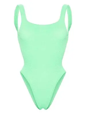 HUNZA G Square Neck One Piece Swimsuit - Verde