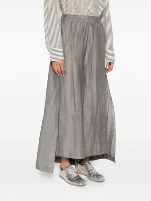Soh Cotton Blend Layered Wide Leg Pants - Grigio