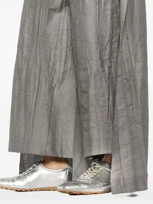 Soh Cotton Blend Layered Wide Leg Pants - Grigio