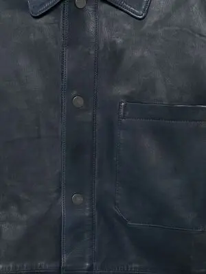 Peuterey Leather Jacket - Blu