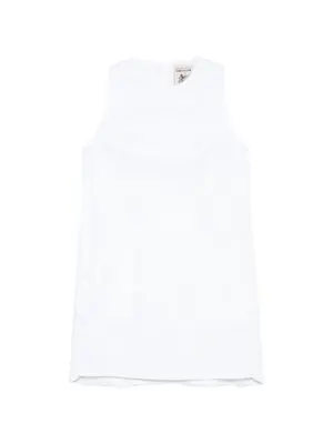 SEMICOUTURE Sheena Linen Mini Dress - Bianco