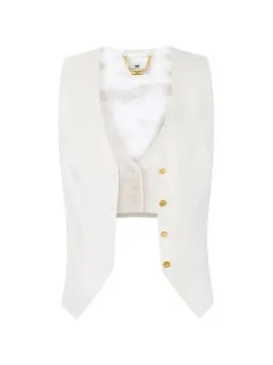 Elisabetta Franchi Linen Blend Vest