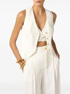 Elisabetta Franchi Linen Blend Vest