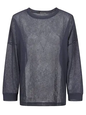 MIZUIRO Mizuiroind Crewneck Sweater With Asymmetrical Hem