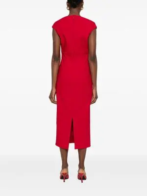 Solace London Monica Midi Dress - Rosso