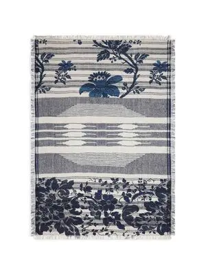 PIERRE-LOUIS MASCIA Printed Silk Scarf - Blue