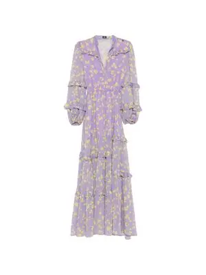 CATALINA Floral Print Ruffled Maxi Dress