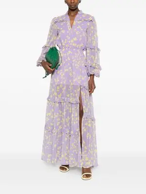CATALINA Floral Print Ruffled Maxi Dress