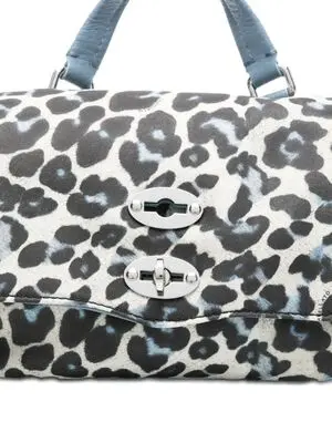 ZANELLATO Postina Baby Handbag With Leopard Print - Nero