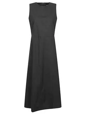 MIZUIRO Cotton Long Flared Dress