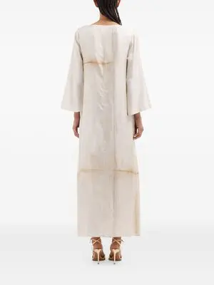 PIERRE-LOUIS MASCIA Printed Silk Kaftan Dress