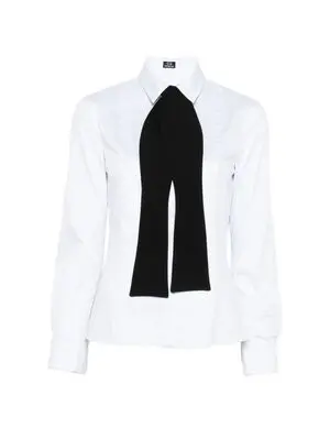 CATALINA White Classic Collar Shirt With Concealed Front Fastening