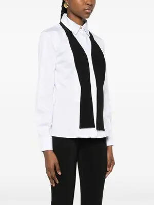 CATALINA White Classic Collar Shirt With Concealed Front Fastening