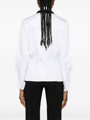 CATALINA White Classic Collar Shirt With Concealed Front Fastening