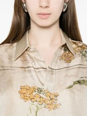 PIERRE-LOUIS MASCIA Printed Silk Shirt
