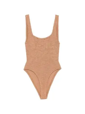HUNZA Square Neck High-cut Swimsuit