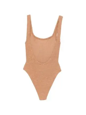 HUNZA Square Neck High-cut Swimsuit