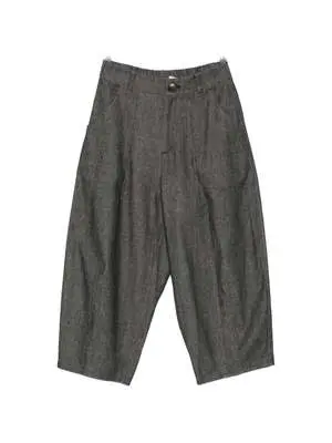 Soh Denim Cotton Wide Leg Pants - Blu