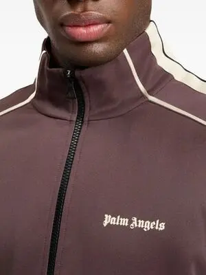 Palm Angels Logo Print Track Top - Marrone