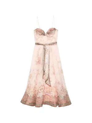 Zimmermann Alchemy Midi Dress - Rosa