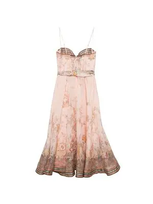 Zimmermann Alchemy Midi Dress - Rosa