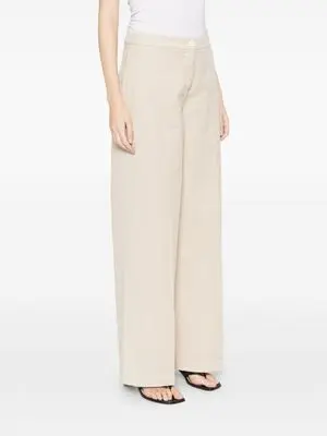 VIA MASINI 80 Cotton Wide Leg Trousers