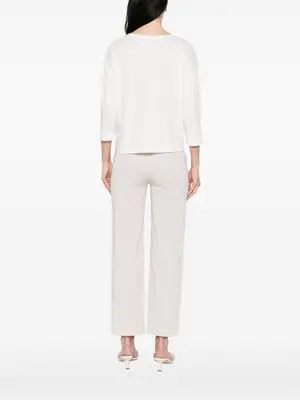 BASE Linen Crewneck Sweater - Bianco