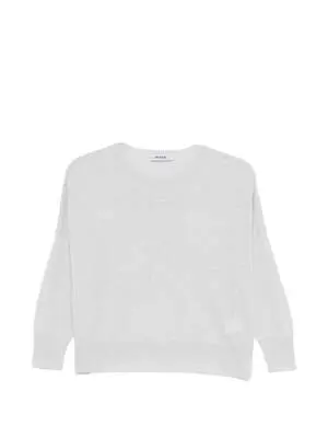 BASE Linen And Cotton Blend Sweater - Grigio