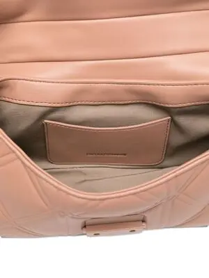 Emporio Armani Quilted Leather Shoulder Bag - Beige