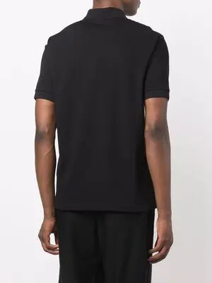 Giorgio Armani Piqeut Cotton Polo Shirt - Nero