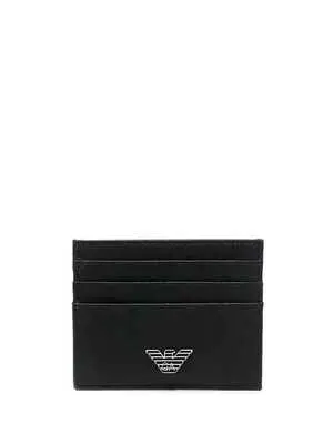 Emporio Armani Leather Card Case - Nero