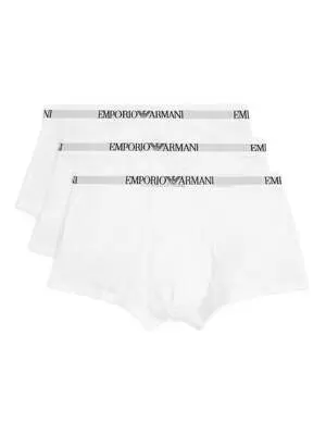 Emporio Armani Logo Trunk 3pack - Bianco
