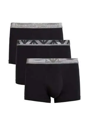 Emporio Armani Logo Trunk 3 Pack - Nero