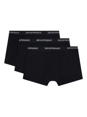 Emporio Armani Logo Trunk 3pack - Nero
