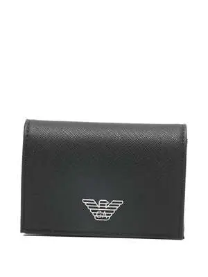Emporio Armani Leather Credit Card Case - Nero