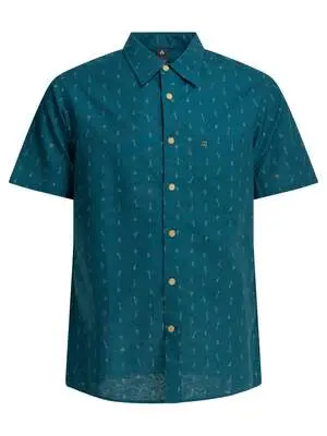 MONTBELL Cotton Bamboo Blend Printed Shirt - Blue