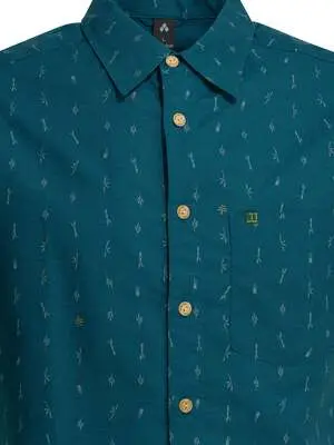 MONTBELL Cotton Bamboo Blend Printed Shirt - Blue