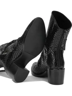 STRATEGIA Leather Ankle Boots