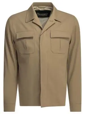 Herno Cotton Overshirt Jacket - Beige