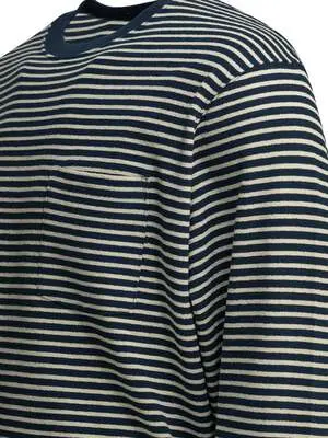 BEAMS Striped Cotton Crewneck T-shirt